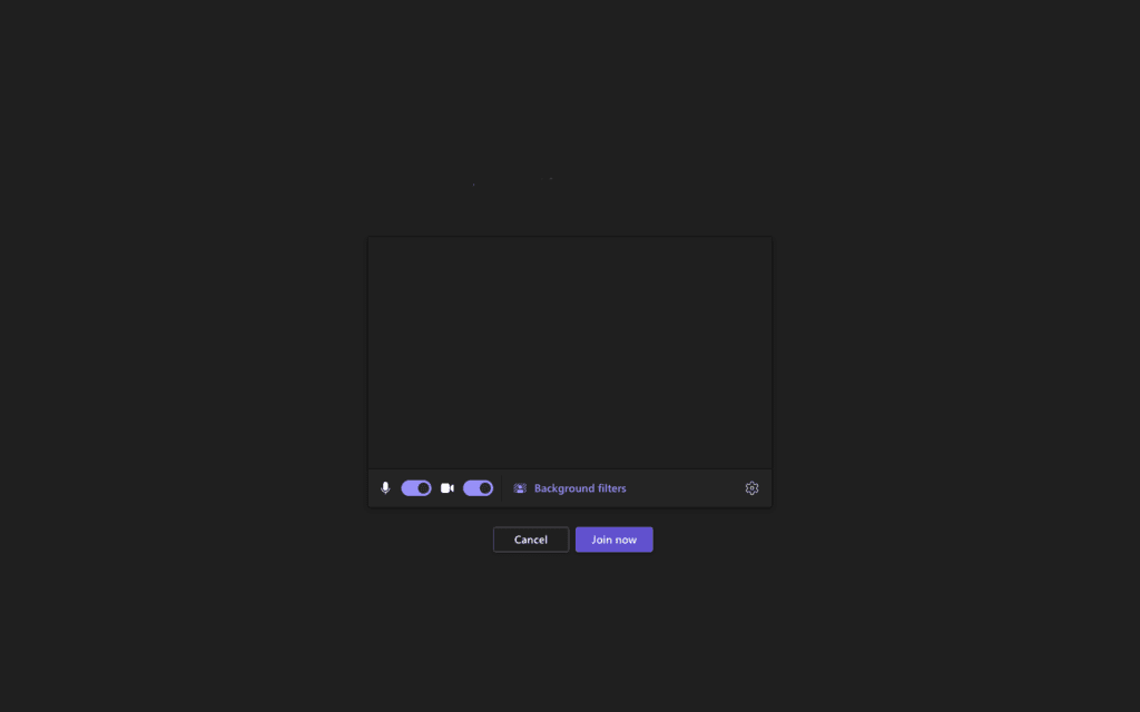 microsoft teams black background